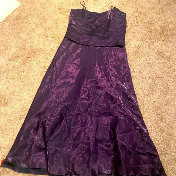 km collection | Dresses | Km Collection Womens Sz 8 Purple Shimmer Gown ...